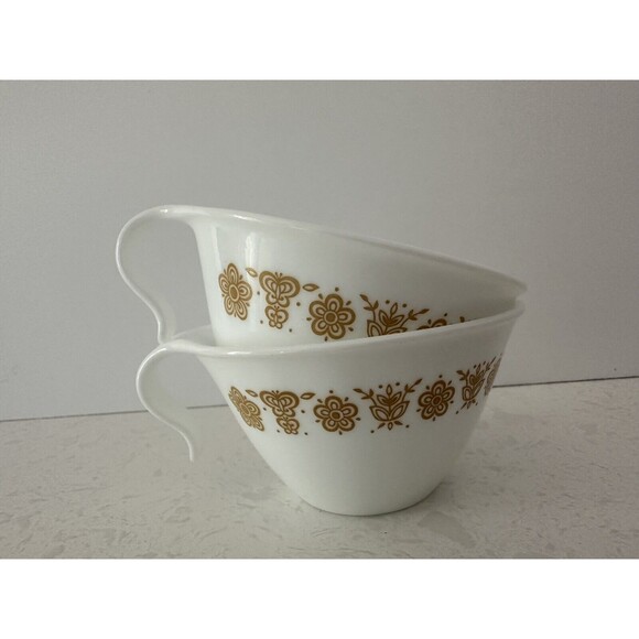 Corelle | Dining | Vintage Corelle Butterfly Gold Coffee Tea Cups By ...